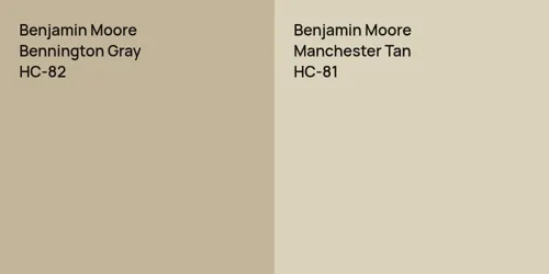Compare Benjamin Moore Bennington Gray with other colors
