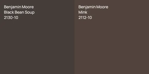 Benjamin Moore Black Bean Soup vs. Benjamin Moore Poppy comparison