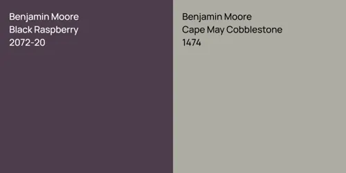 Benjamin Moore Black Raspberry vs. Benjamin Moore Silent Night comparison