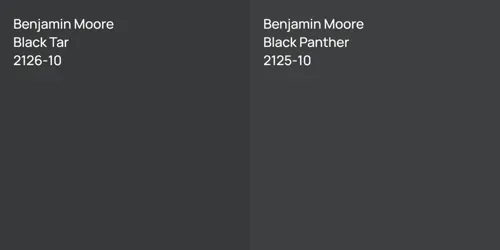 Benjamin Moore Black Tar vs. Benjamin Moore Waller Green comparison