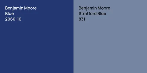 Benjamin Moore Blue vs. Benjamin Moore Gentle Cream comparison