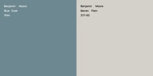 Benjamin Moore Blue Dusk vs. Benjamin Moore Blue Dusk comparison