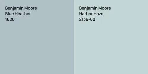 Benjamin Moore Blue Heather vs. Benjamin Moore Ashwood Gray comparison