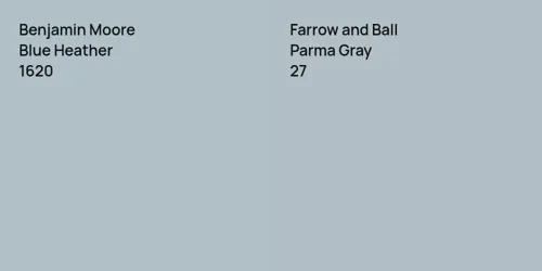 Benjamin Moore Blue Heather vs. Benjamin Moore Ashwood Gray comparison