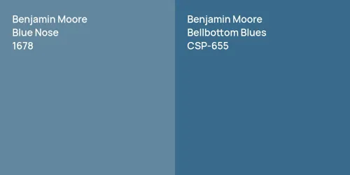Benjamin Moore Blue Nose vs. Benjamin Moore Blue Dragon comparison