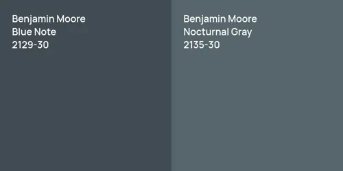 Benjamin Moore Blue Note vs. Benjamin Moore Hudson Bay comparison
