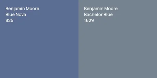 Benjamin Moore Blue Nova vs. Benjamin Moore Slate Blue comparison