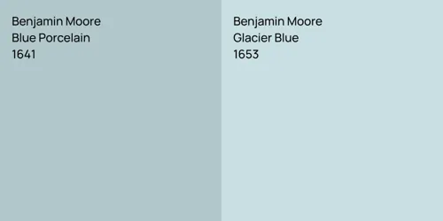 Benjamin Moore Blue Porcelain vs. Benjamin Moore Pearl River comparison