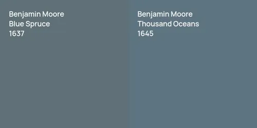 Compare Benjamin Moore Blue Spruce with other colors