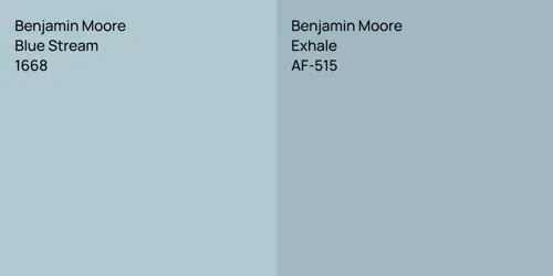 Benjamin Moore Blue Stream vs. Benjamin Moore Glacier Blue comparison