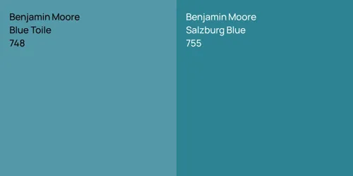 Benjamin Moore Blue Toile vs. Benjamin Moore Blue Lake comparison