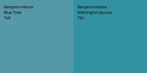 Benjamin Moore Blue Toile vs. Benjamin Moore Calypso Blue comparison