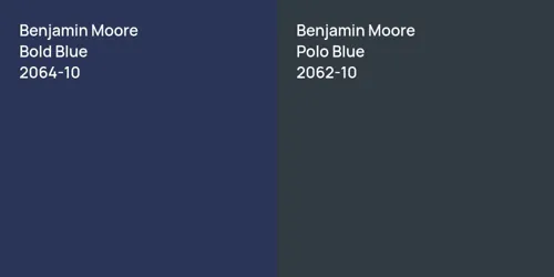Benjamin Moore Bold Blue vs. Benjamin Moore Midnight Navy comparison