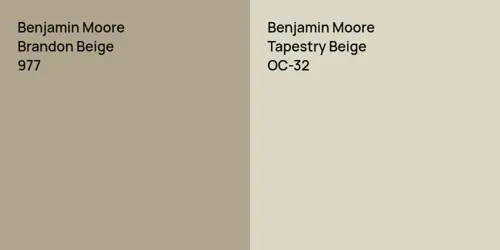 Benjamin Moore Brandon Beige vs. Benjamin Moore Gallery Buff comparison