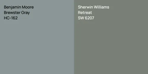 Benjamin Moore Brewster Gray vs. Sherwin Williams Grays Harbor comparison