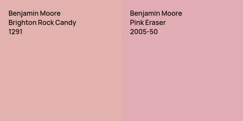 Benjamin Moore Brighton Rock Candy vs. Benjamin Moore Delicate Rose ...