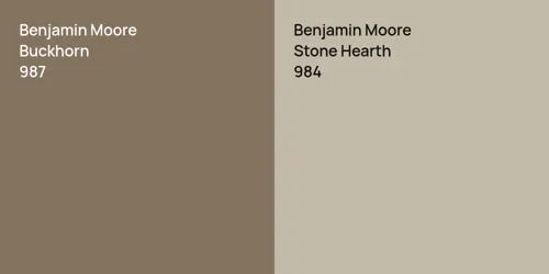 Benjamin Moore Buckhorn vs. Benjamin Moore Deer Trail comparison