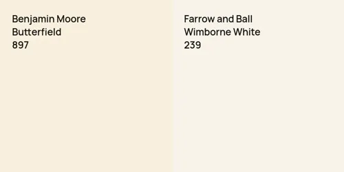Benjamin Moore Butterfield vs. Benjamin Moore Simply White comparison