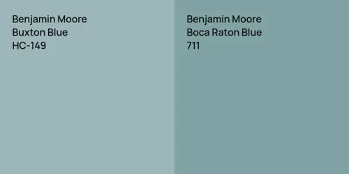 Benjamin Moore Buxton Blue vs. Benjamin Moore Slate Blue comparison