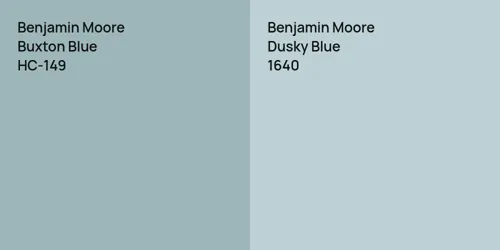 Benjamin Moore Buxton Blue vs. Benjamin Moore Boca Raton Blue comparison