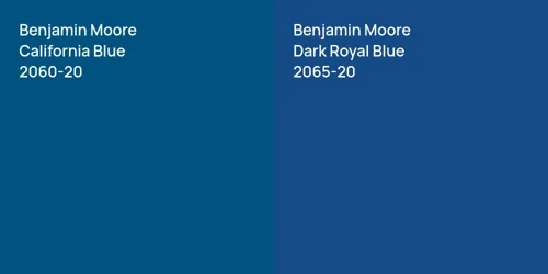 Benjamin Moore California Blue vs. Benjamin Moore Colorado Gray comparison