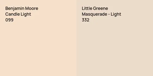 Benjamin Moore Candle Light vs. Benjamin Moore Courtyard Green comparison