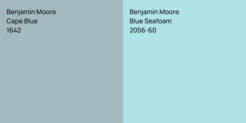 Benjamin Moore Cape Blue vs. Benjamin Moore Sea Star comparison