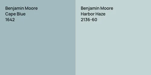 Compare Benjamin Moore Cape Blue with other colors
