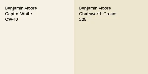 Benjamin Moore Capitol White vs. Benjamin Moore Alpine White comparison
