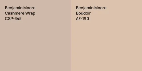 Benjamin Moore Cashmere Wrap vs. Benjamin Moore Royal Flax comparison