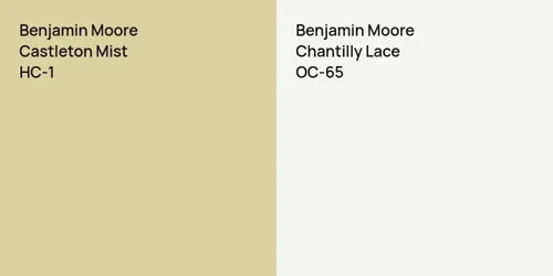 Benjamin Moore Castleton Mist vs. Benjamin Moore Greenmount Silk comparison