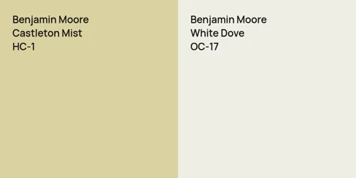 Benjamin Moore Castleton Mist vs. Benjamin Moore Greenmount Silk comparison
