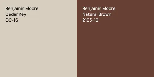 Compare Benjamin Moore Cedar Key with other colors