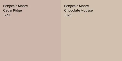 Benjamin Moore Cedar Ridge vs. Benjamin Moore Victoriana comparison