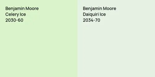 Benjamin Moore Celery Ice vs. Benjamin Moore Neon Celery comparison