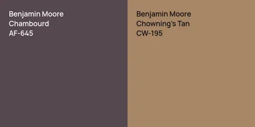 Benjamin Moore Chambourd vs. Benjamin Moore Dark Olive comparison