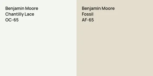 Compare Benjamin Moore Chantilly Lace with other colors