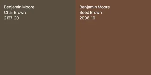 Benjamin Moore Char Brown vs. Benjamin Moore Branchport Brown comparison