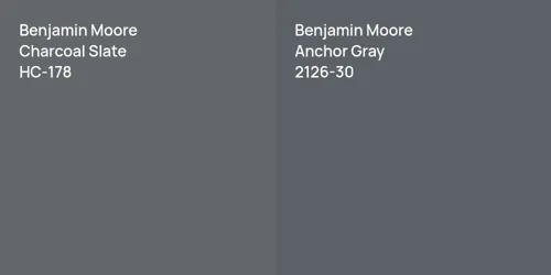 Compare Benjamin Moore Charcoal Slate with other colors