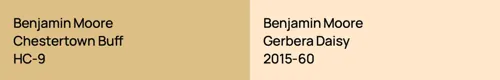 Benjamin Moore Chestertown Buff vs. Benjamin Moore Powell Buff comparison