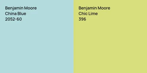 Benjamin Moore China Blue vs. Benjamin Moore Passion Blue comparison