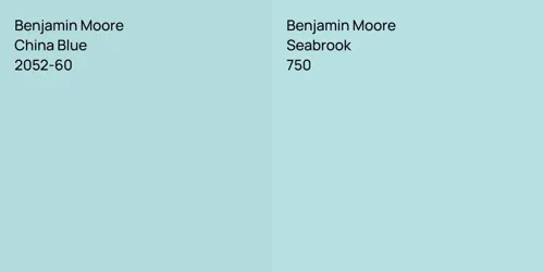 Benjamin Moore China Blue vs. Benjamin Moore Ice Blue comparison