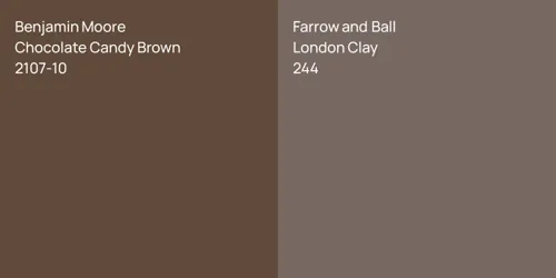 Benjamin Moore Chocolate Candy Brown vs. Benjamin Moore Java comparison