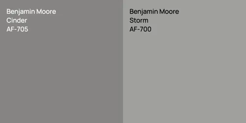 Compare Benjamin Moore Cinder with other colors