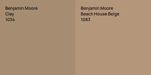 Compare Benjamin Moore Clay with other colors
