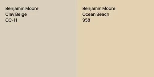 Benjamin Moore Clay Beige vs. Benjamin Moore Natural Linen comparison
