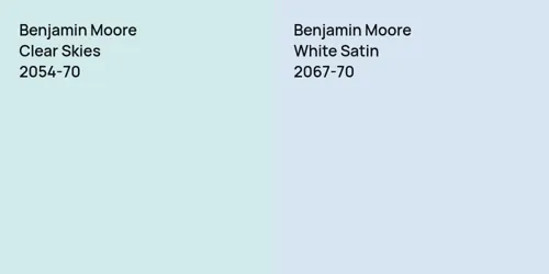 Benjamin Moore Clear Skies vs. Benjamin Moore Poolside comparison