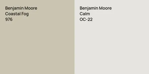 Compare Benjamin Moore Coastal Fog with other colors
