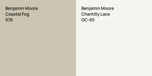 Compare Benjamin Moore Coastal Fog with other colors