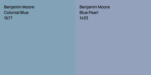 Benjamin Moore Colonial Blue vs. Benjamin Moore Manor Blue comparison